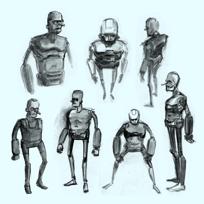 Tin Man Body Drawing