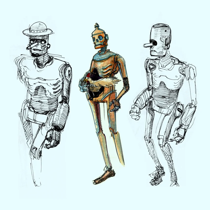Tin Man Body Drawing