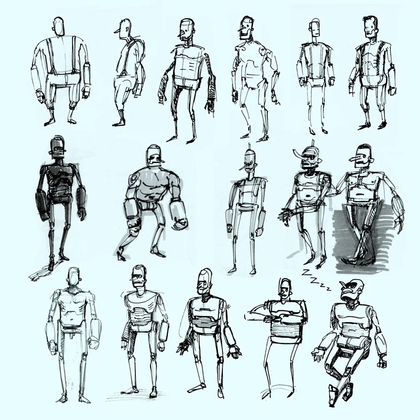 Tin Man Body Drawing