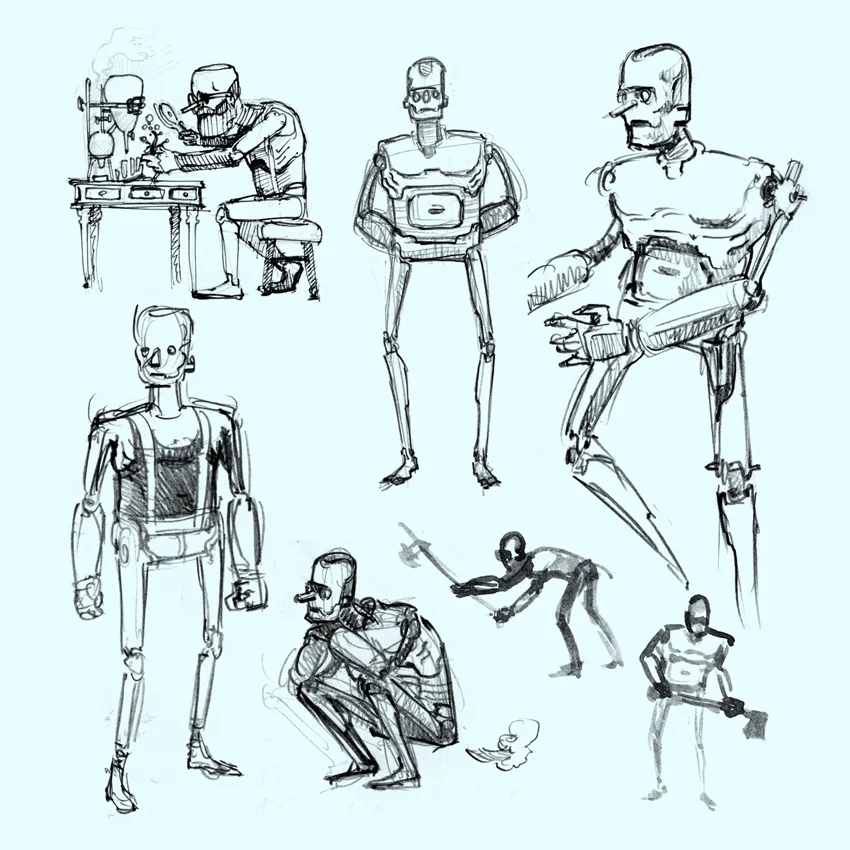 Tin Man Body Drawing