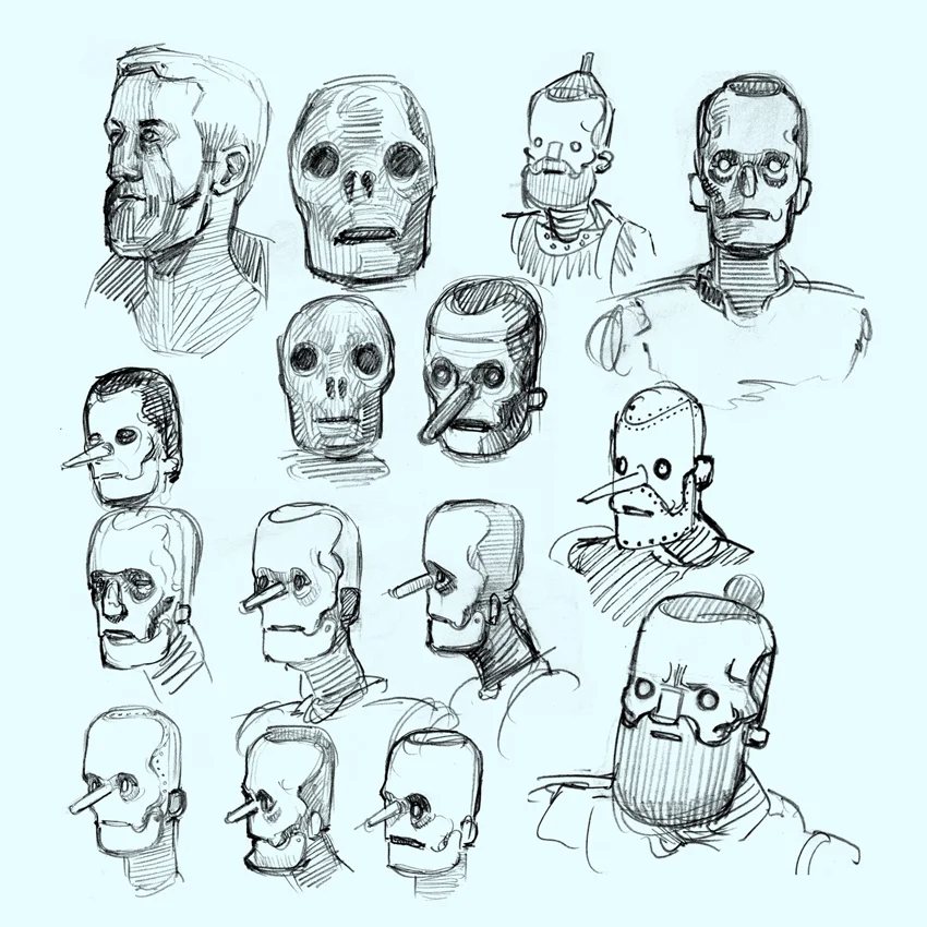 Tin Man Body Drawing
