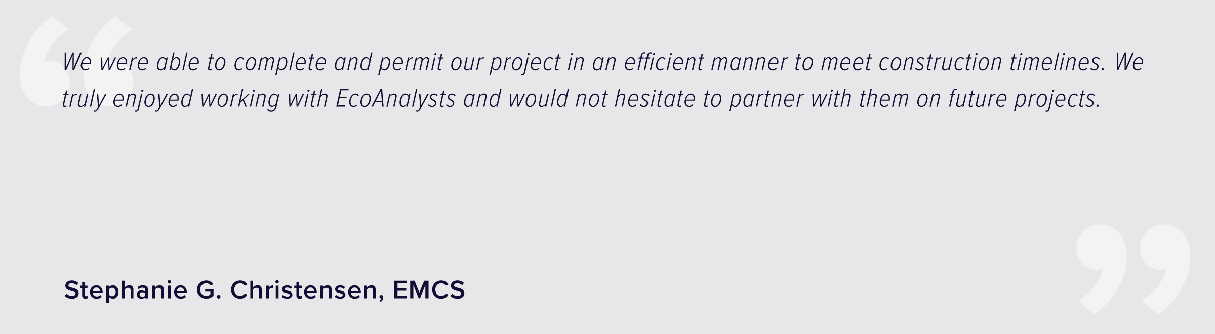 EcoAnalysts — Field sampling, consulting & laboratory services.