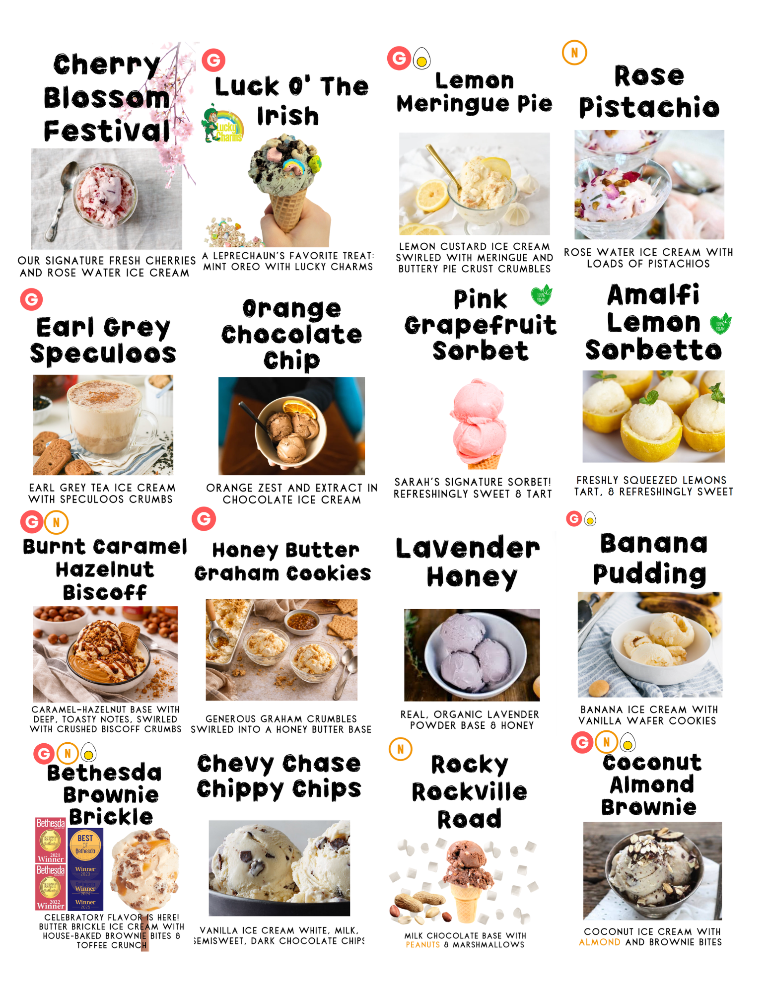 Current Flavors — Sarah's Handmade Ice Cream