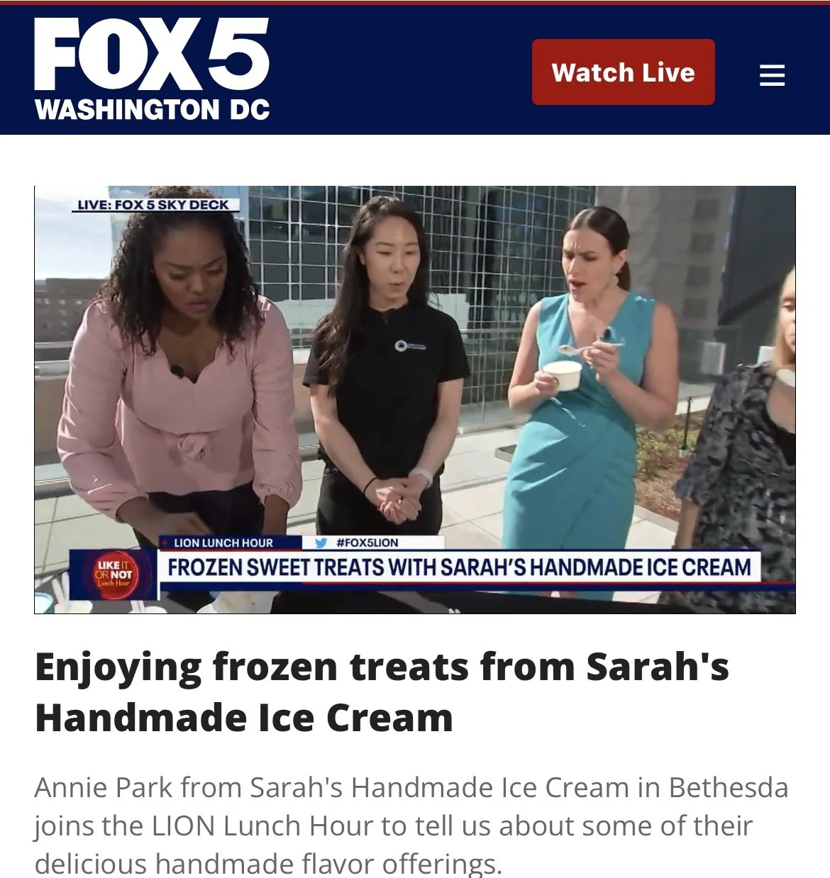Sarah's Handmade Press Coverage — Sarah's Handmade Ice Cream