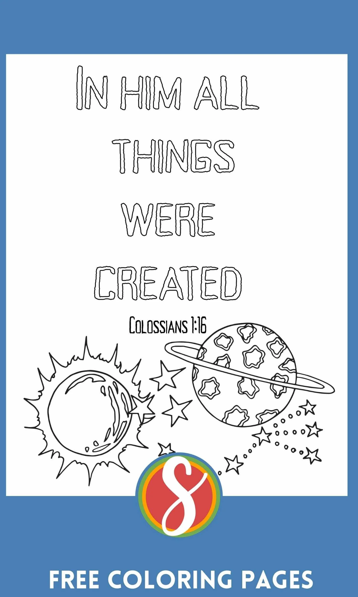 Free Colossians Bible Coloring Pages — Stevie Doodles