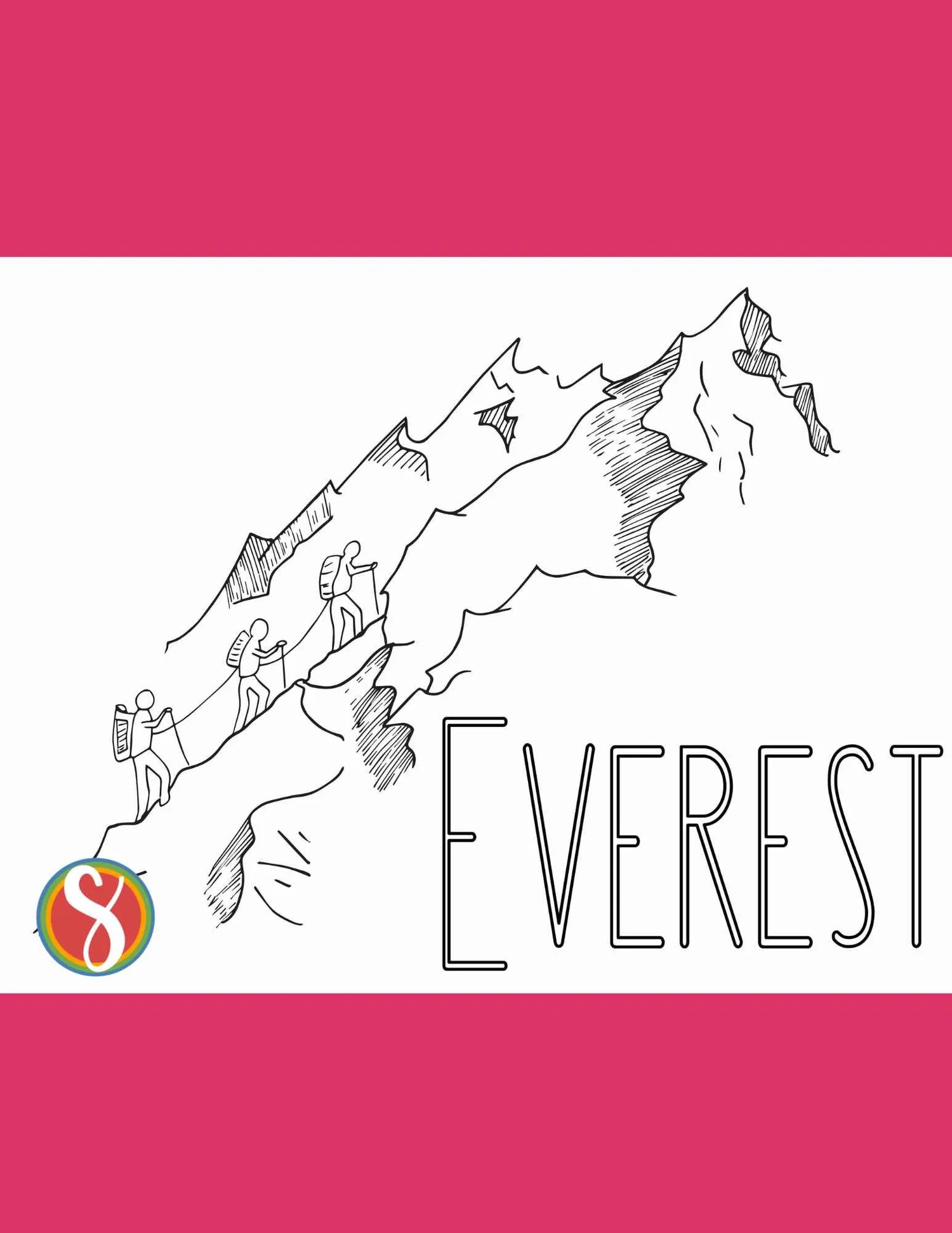 Mt Everest Coloring Pages — Stevie Doodles