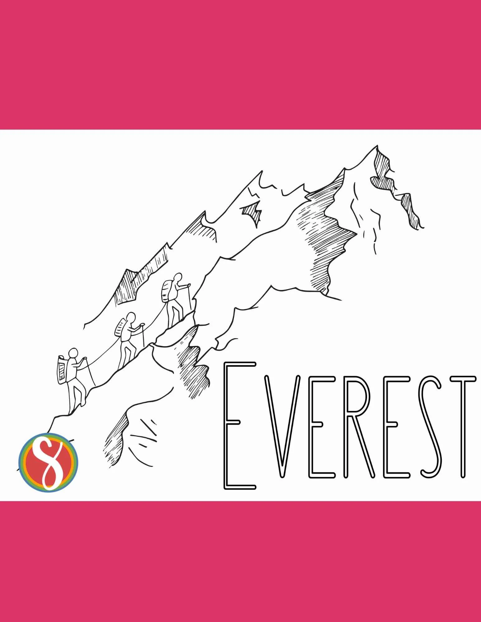 Mt Everest Coloring Pages — Stevie Doodles