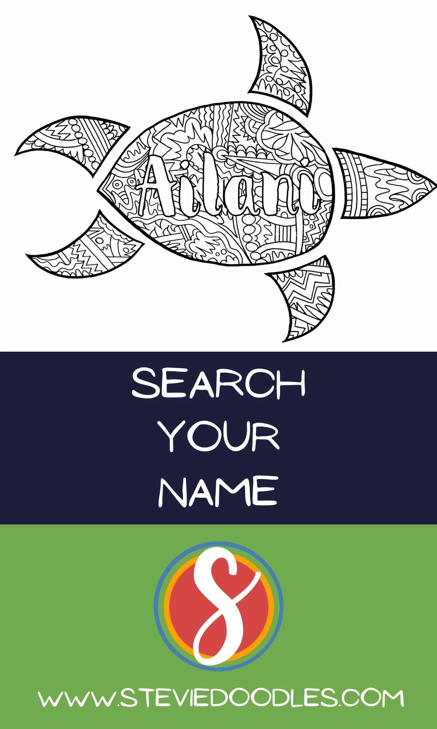 AILANI Free Name Coloring Page — Stevie Doodles