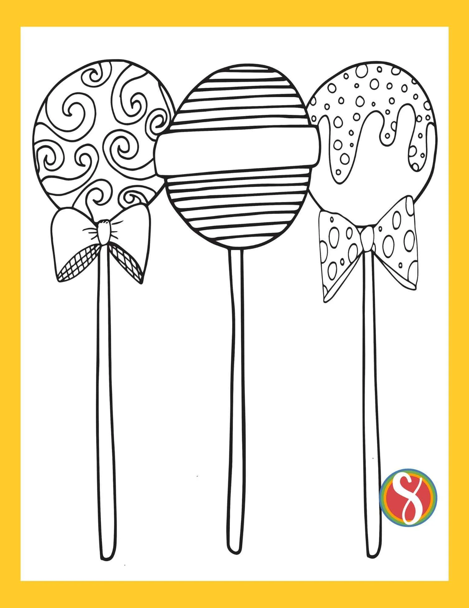 Free Candy Coloring Pages — Stevie Doodles