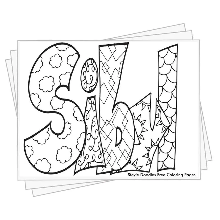 Free SIBYL Coloring Page — Stevie Doodles