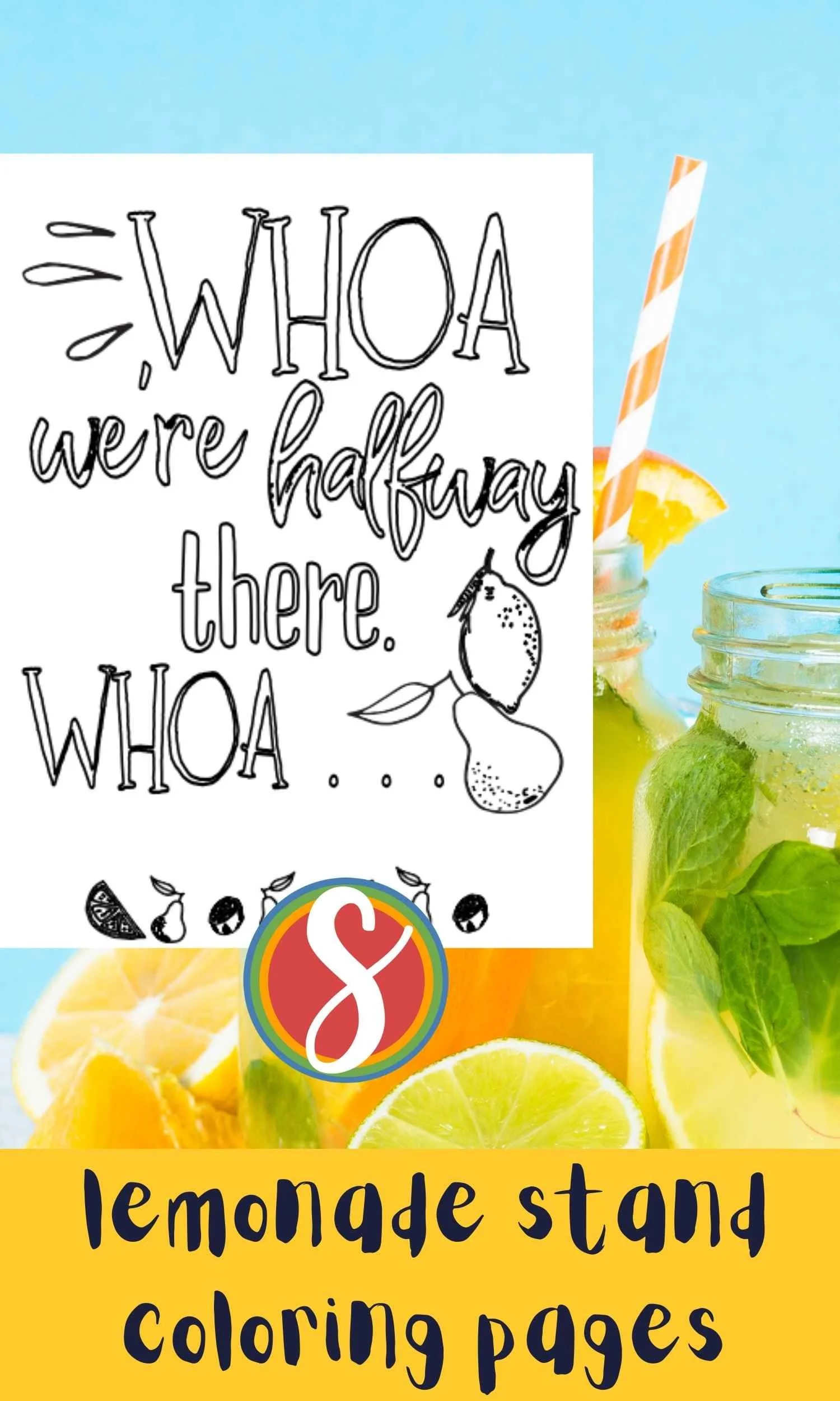 10 Free Lemonade & Lemons Coloring Pages — Stevie Doodles