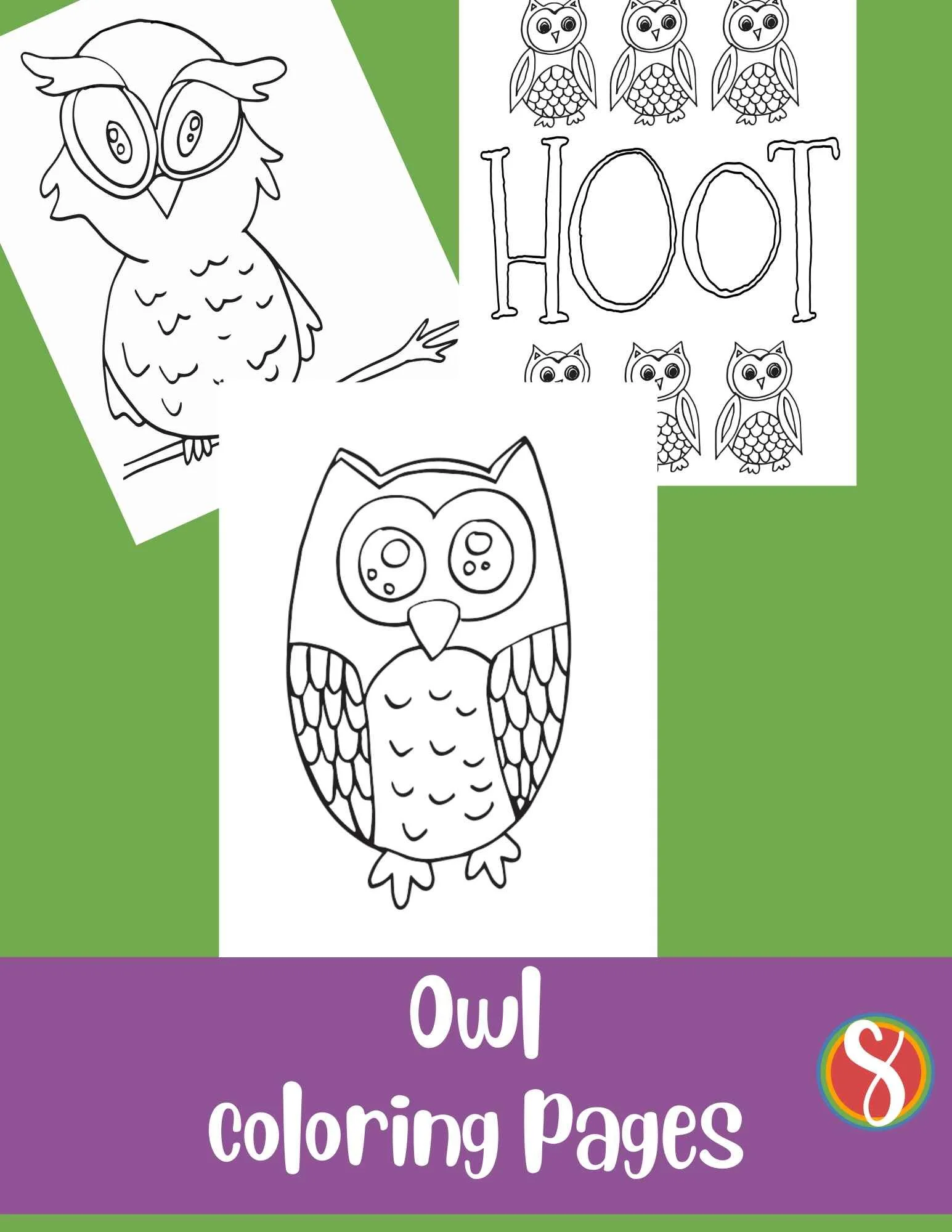 Free Owl Coloring Pages — Stevie Doodles