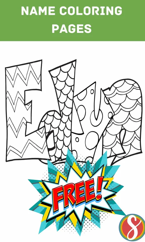 Free Edyn Name Coloring Page — Stevie Doodles