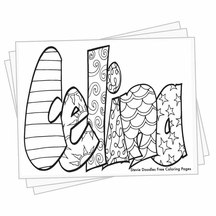 Free CELINA Coloring Page — Stevie Doodles