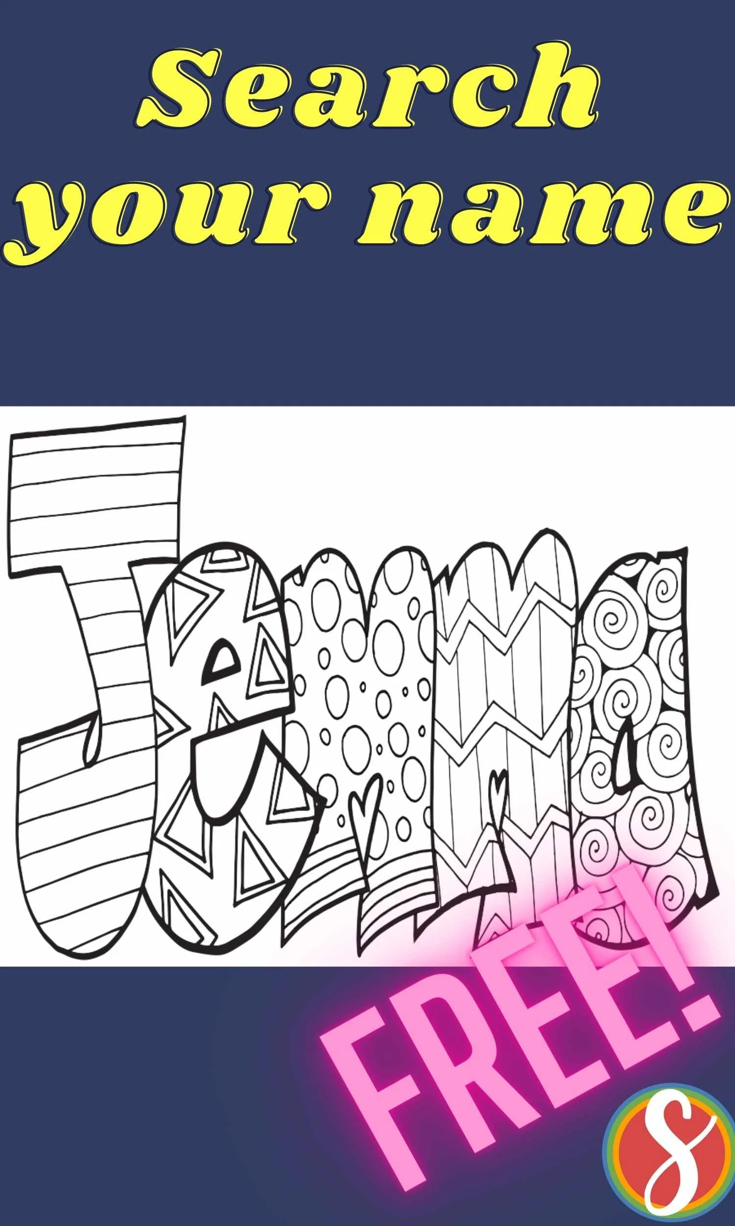 JEMMA Free Name Coloring Page — Stevie Doodles