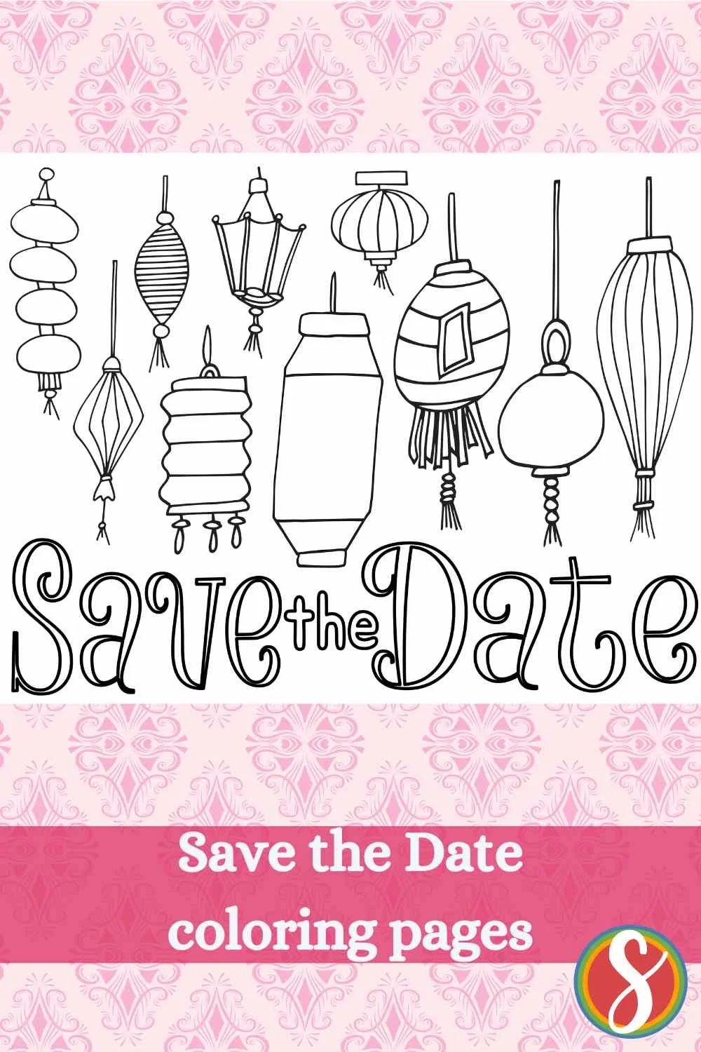 Free Save the Date Coloring Pages — Stevie Doodles