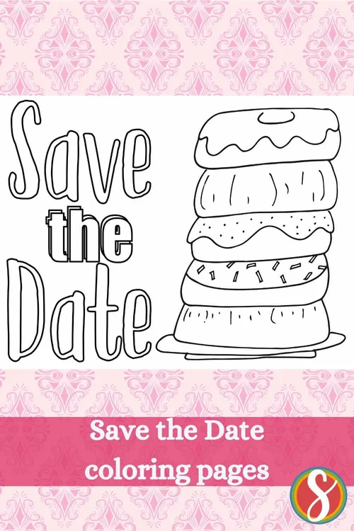 Free Save the Date Coloring Pages — Stevie Doodles