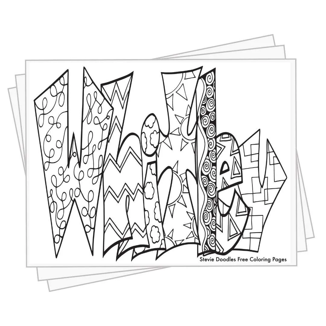 Free WHITLEY Coloring Page — Stevie Doodles