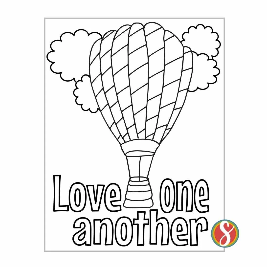 Love One Another Coloring Pages — Stevie Doodles