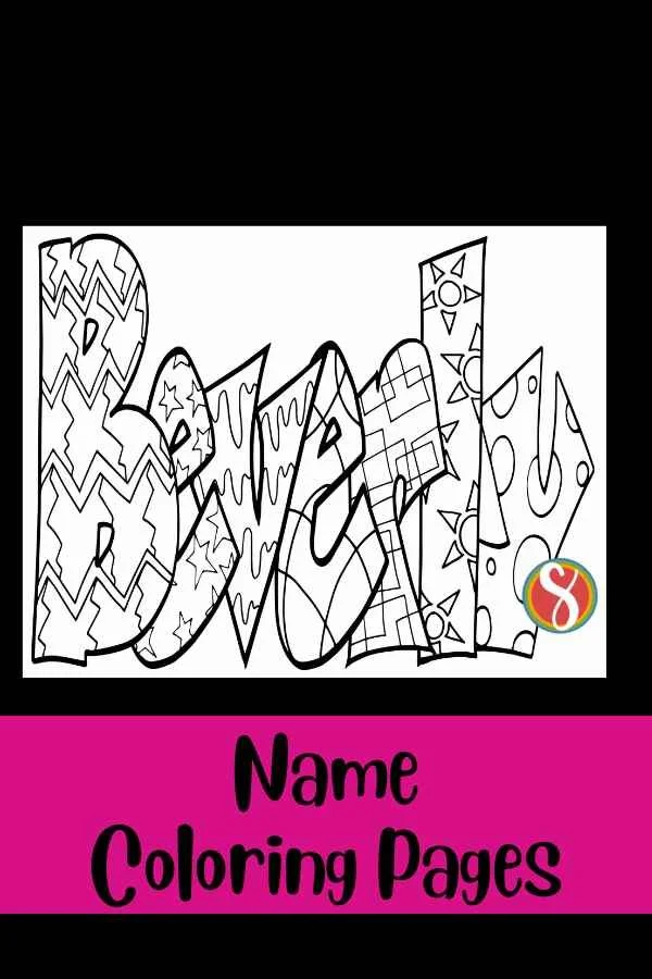 Free Beverly Coloring Page — Stevie Doodles