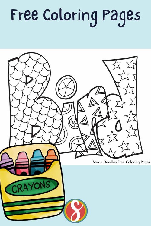 Free "Bird" Name Coloring Page — Stevie Doodles