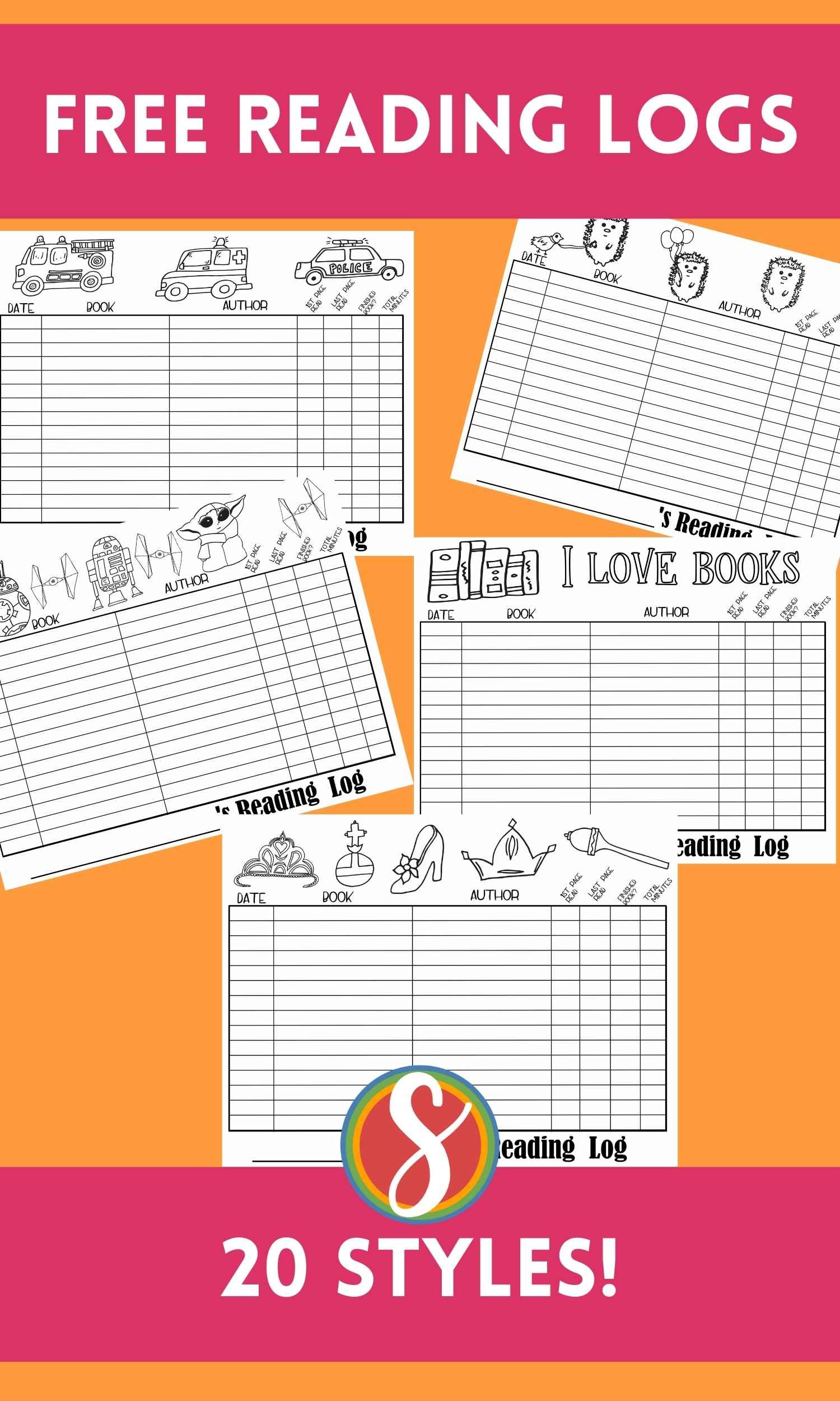 20+ Free Printable Reading Logs — Stevie Doodles