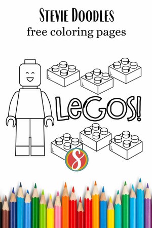 Free Lego Coloring Pages! — Stevie Doodles