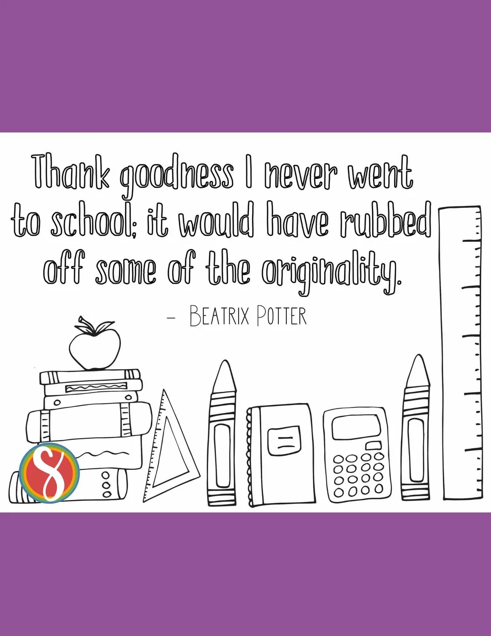 Free Creativity Quote Coloring Pages — Stevie Doodles