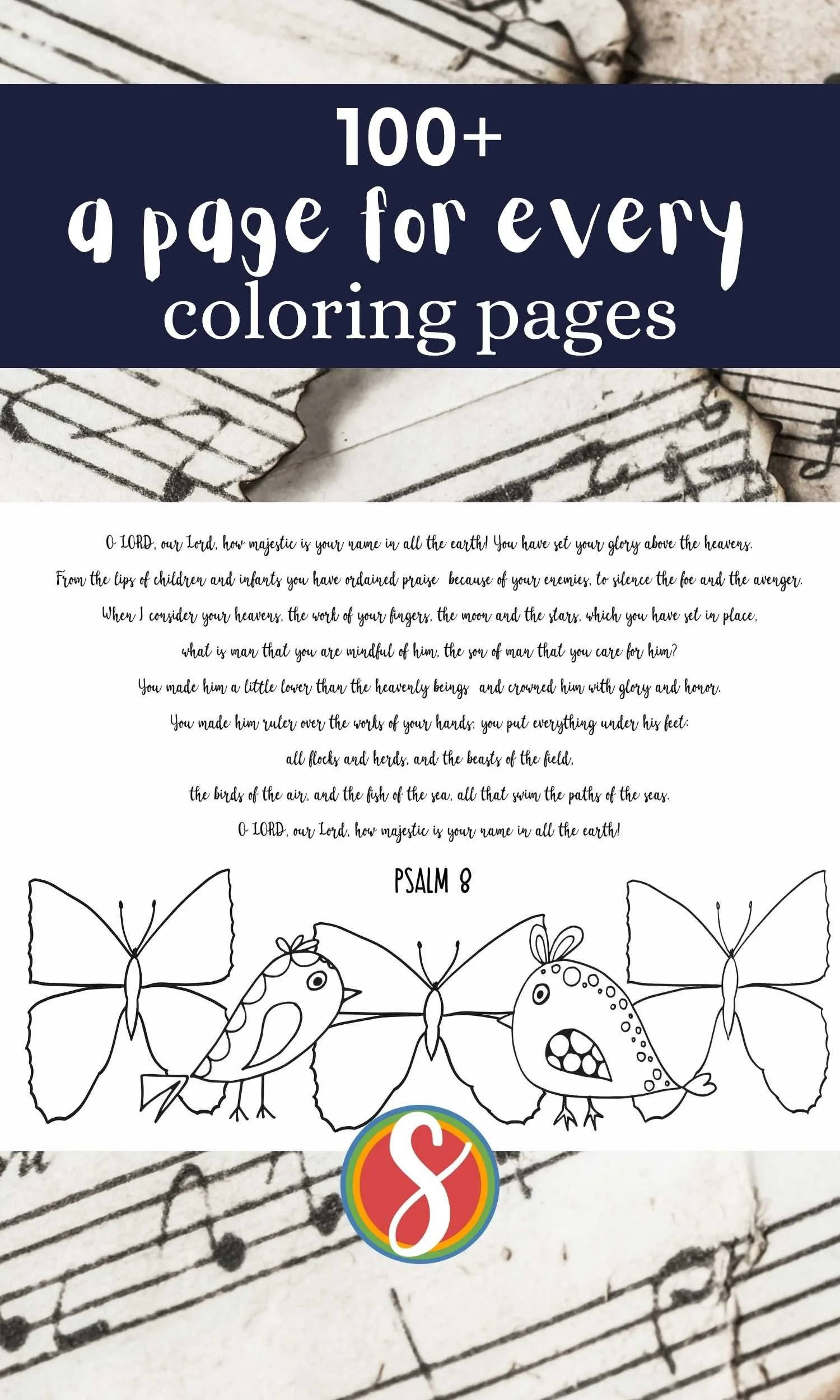 PSALMS 1 - 10 - Free Coloring — Stevie Doodles