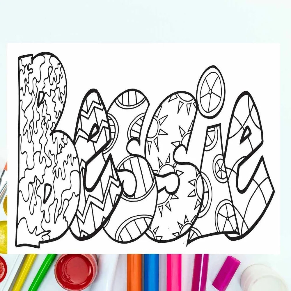 BESSIE Free Name Coloring Pages — Stevie Doodles