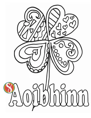 Free Aoibhinn Name Coloring Pages — Stevie Doodles