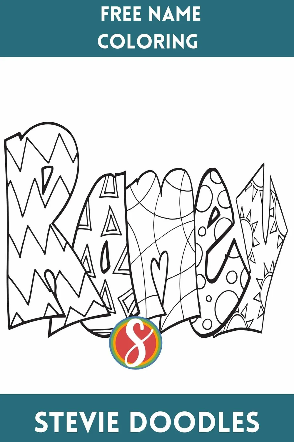 Free RAMEY Coloring Page — Stevie Doodles