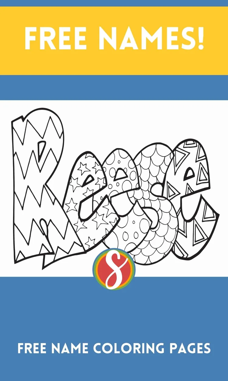 REESE! 4 Free Printable Coloring Pages — Stevie Doodles