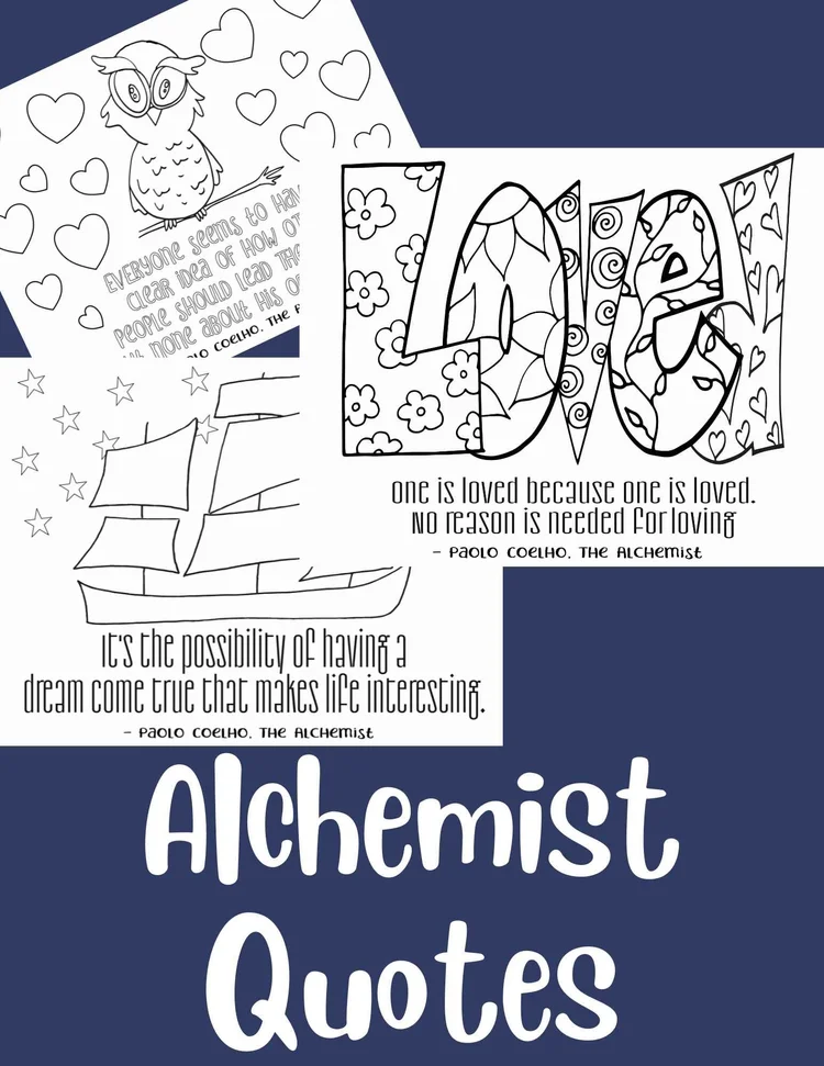 The Alchemist Quote Coloring Pages — Stevie Doodles