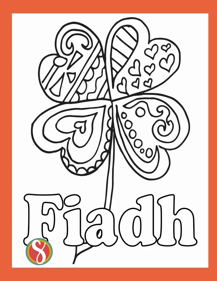Free FIADH Name Coloring Pages — Stevie Doodles
