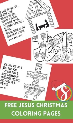 Free Jesus Christmas Coloring Pages — Stevie Doodles