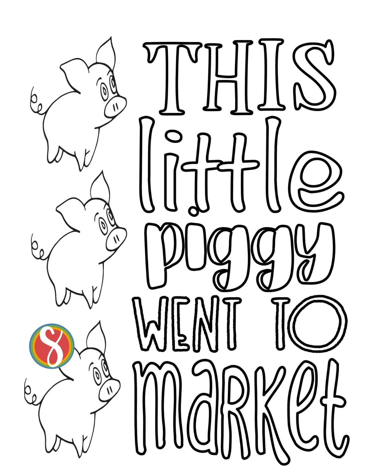 Free Pig Coloring Pages — Stevie Doodles