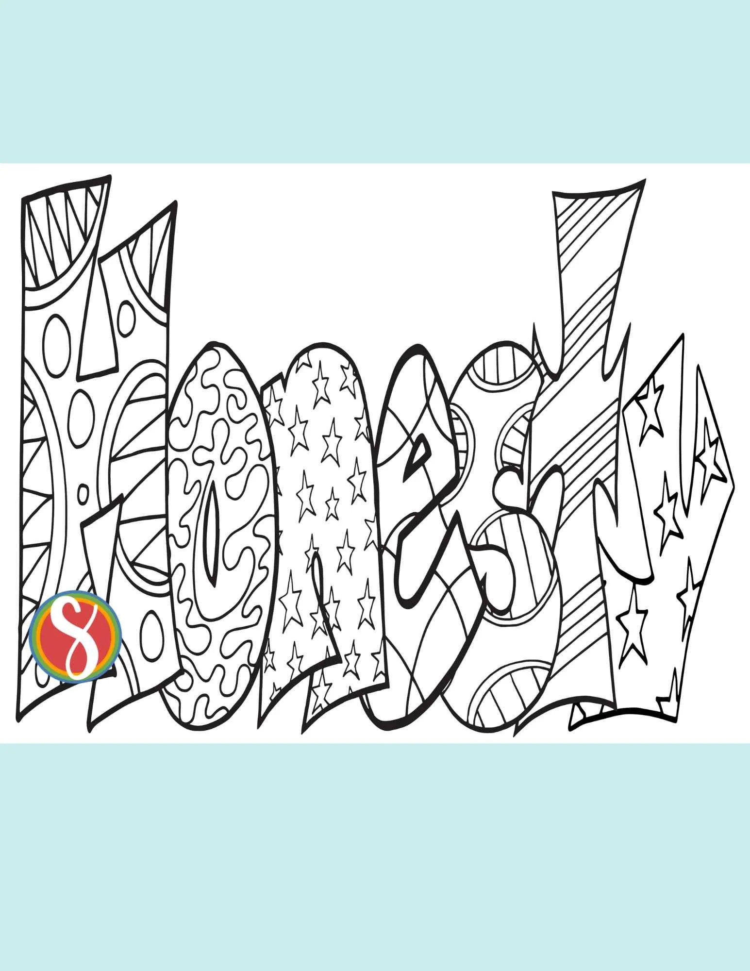 Honesty Quote with Coloring Pages — Stevie Doodles