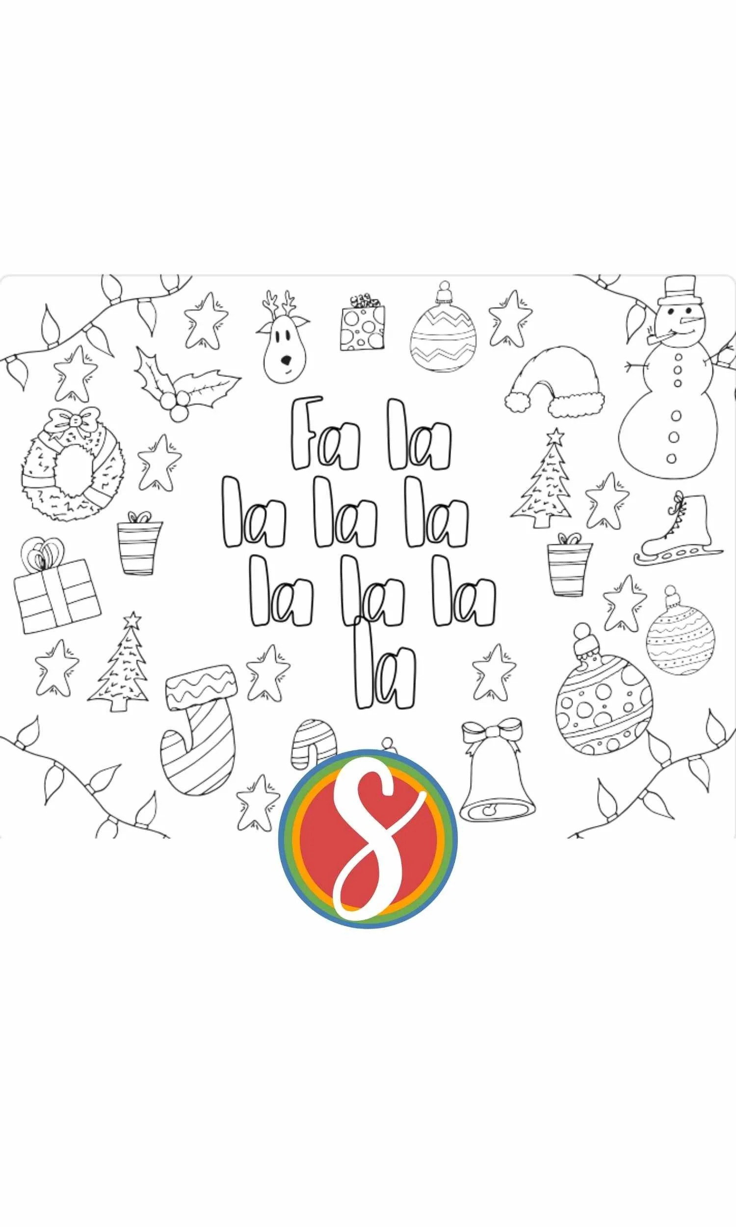 Free Reindeer Christmas Coloring Pages — Stevie Doodles
