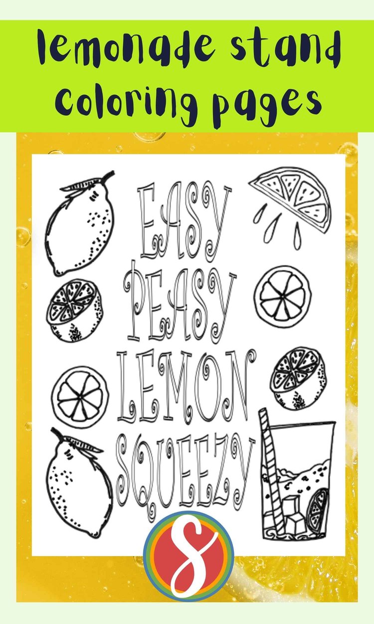 10 Free Lemonade & Lemons Coloring Pages — Stevie Doodles