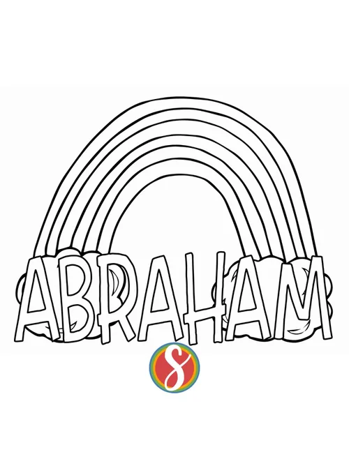 ABRAHAM Free Name Coloring Pages — Stevie Doodles