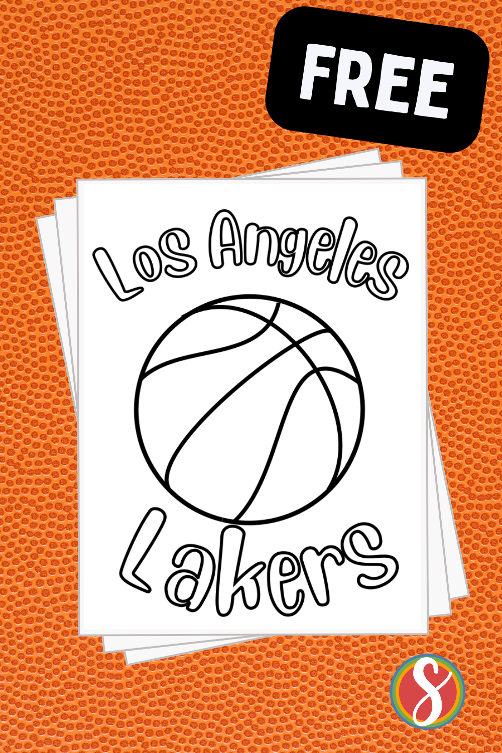 Free Los Angeles Lakers Coloring Pages — Stevie Doodles