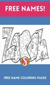 Free ZARAH Name Coloring Page Printable — Stevie Doodles