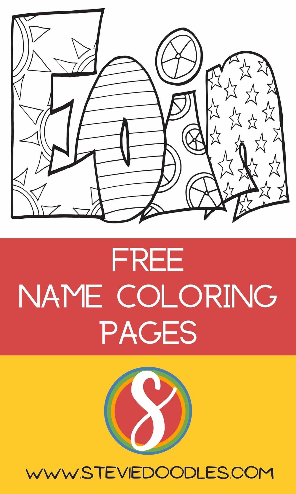 Free Eoin Name Coloring Page — Stevie Doodles