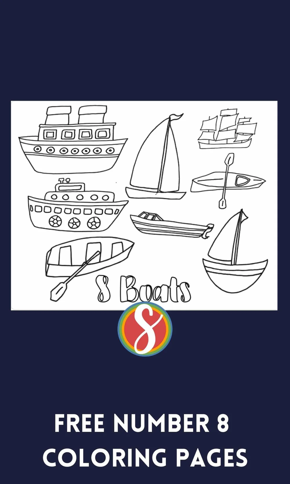 10 Free "Number 8" Coloring Pages — Stevie Doodles