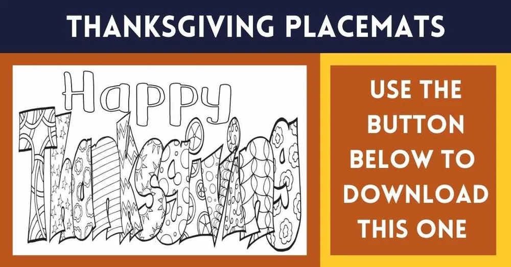 Free Thanksgiving Placemats Printable — Stevie Doodles