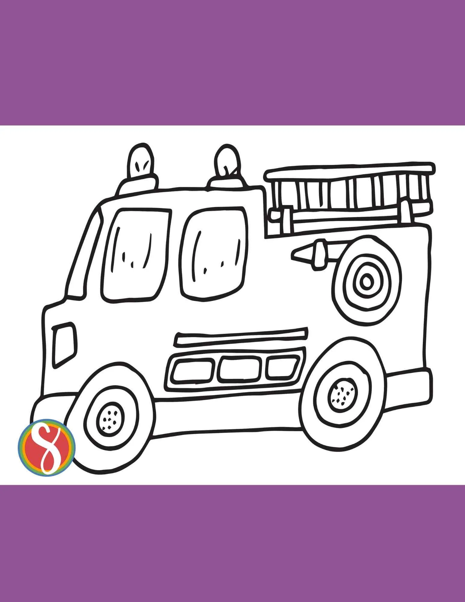 Free Fireman & Firetruck Coloring Pages — Stevie Doodles