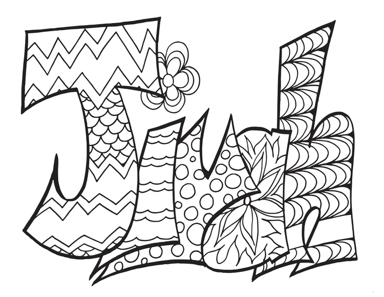 JIYAH - Free Printable Coloring Page — Stevie Doodles