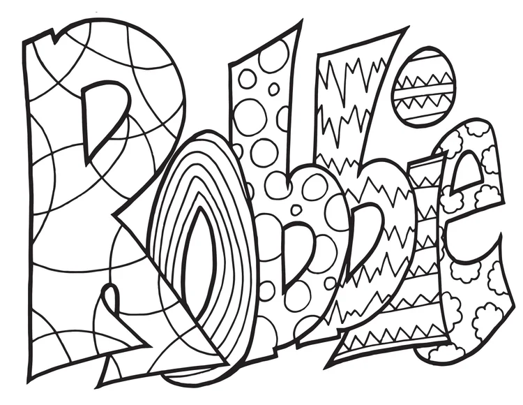 ROBBIE - Free Printable Coloring Page — Stevie Doodles