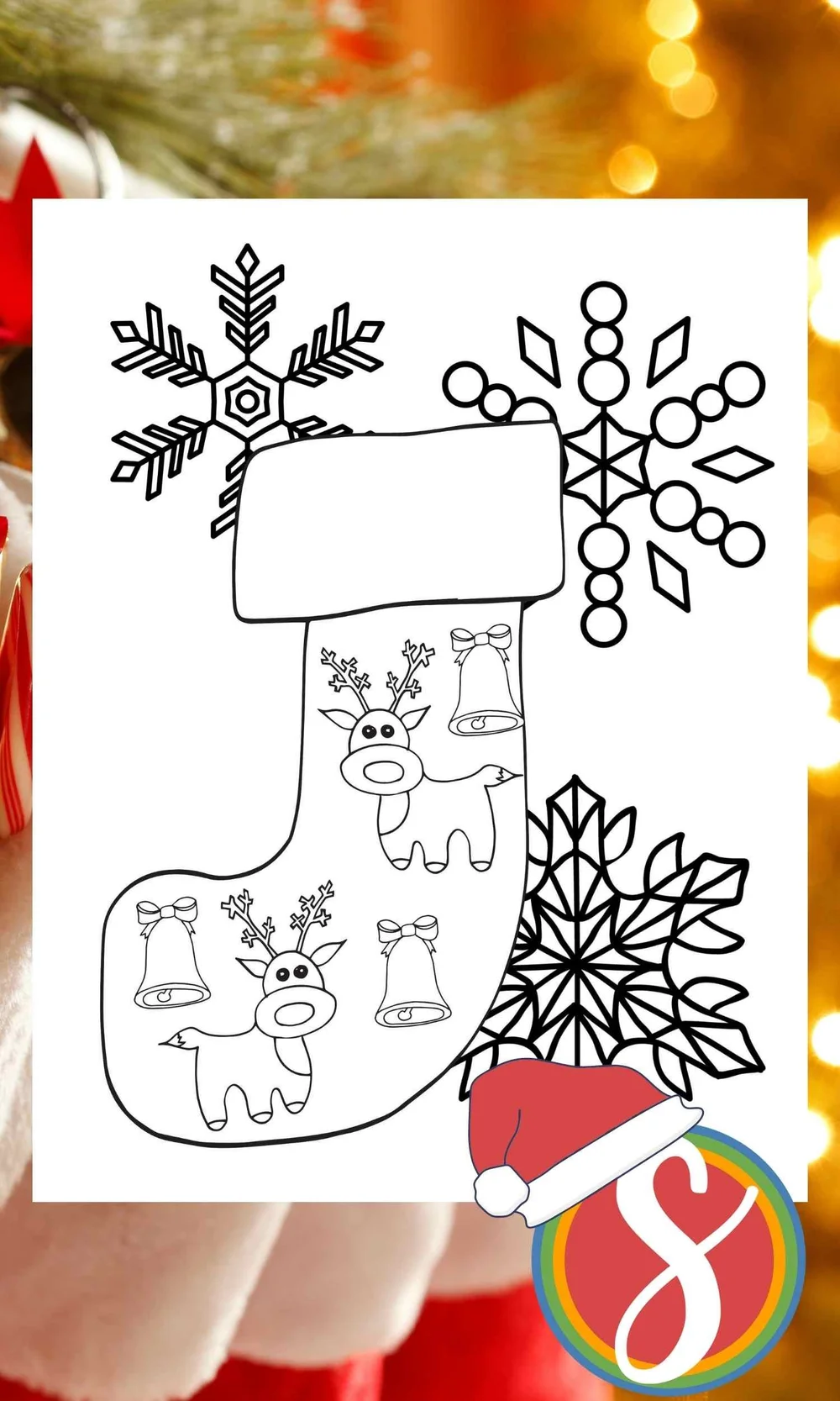 Free Reindeer Christmas Coloring Pages — Stevie Doodles